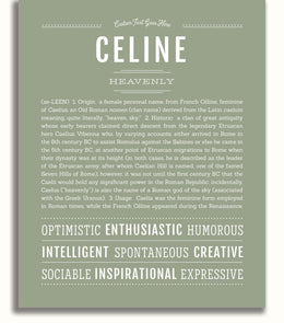 Celine | Name Art Print – Name Stories