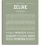 Celine Personalized Name Meaning Art Prints – Name Stories