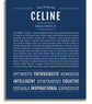 Celine | Name Art Print – Name Stories