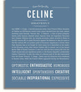 Celine Personalized Name Meaning Art Prints – Name Stories