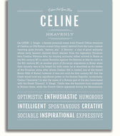 Celine Personalized Name Meaning Art Prints – Name Stories