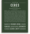 Ceres Personalized Name Meaning Art Prints – Name Stories