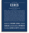 Ceres Personalized Name Meaning Art Prints – Name Stories