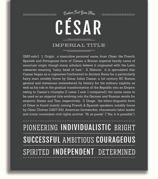 Cesar | Name Art Print – Name Stories