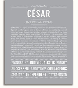 Cesar | Name Art Print – Name Stories