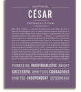 Cesar | Name Art Print – Name Stories