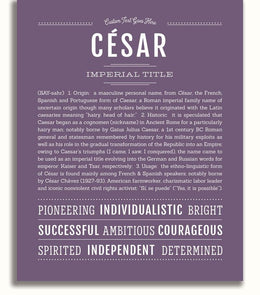 Cesar | Name Art Print – Name Stories