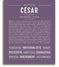 Cesar Personalized Name Meaning Art Prints – Name Stories
