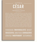 Cesar Personalized Name Meaning Art Prints – Name Stories