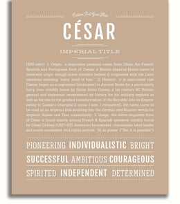 Cesar | Name Art Print – Name Stories