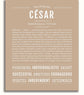 Cesar Personalized Name Meaning Art Prints – Name Stories