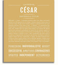 Cesar Personalized Name Meaning Art Prints – Name Stories