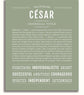 Cesar Personalized Name Meaning Art Prints – Name Stories