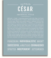 Cesar Personalized Name Meaning Art Prints – Name Stories