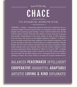 Chace | Name Art Print – Name Stories