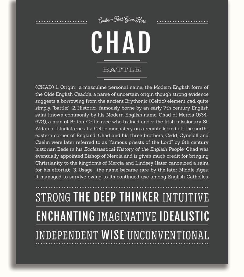 Chad | Name Art Print – Name Stories