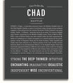 Chad | Name Art Print – Name Stories