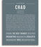 Chad | Name Art Print – Name Stories