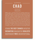 Chad | Name Art Print – Name Stories