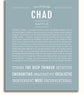 Chad Personalized Name Meaning Art Prints – Name Stories