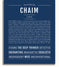 Chaim | Name Art Print – Name Stories