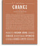 Chance Personalized Name Meaning Art Prints – Name Stories