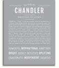 Chandler (male) | Name Art Print – Name Stories