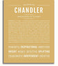 Chandler Personalized Name Meaning Art Prints – Name Stories