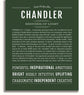 Chandler Personalized Name Meaning Art Prints – Name Stories