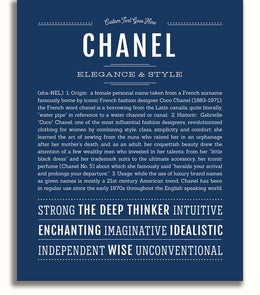 Chanel | Name Art Print – Name Stories