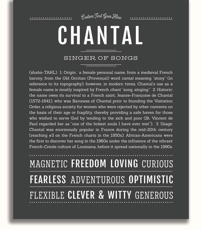 Chantal | Name Art Print – Name Stories