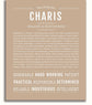 Charis Personalized Name Meaning Art Prints – Name Stories