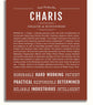 Charis Personalized Name Meaning Art Prints – Name Stories