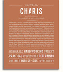 Charis Personalized Name Meaning Art Prints – Name Stories