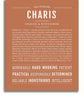 Charis | Name Art Print – Name Stories