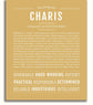 Charis Personalized Name Meaning Art Prints – Name Stories