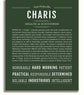 Charis Personalized Name Meaning Art Prints – Name Stories