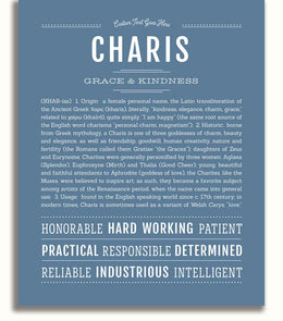 Charis | Name Art Print – Name Stories