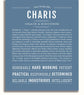 Charis Personalized Name Meaning Art Prints – Name Stories