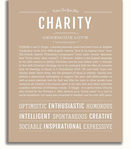 Charity | Name Art Print – Name Stories
