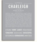 Charleigh | Name Art Print – Name Stories