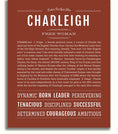 Charleigh | Name Art Print – Name Stories