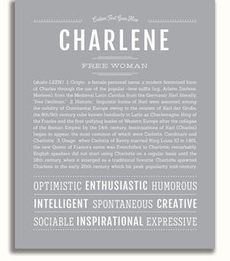 Charlene | Name Art Print – Name Stories