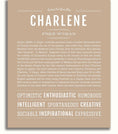 Charlene | Name Art Print – Name Stories