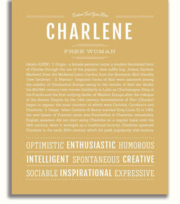 Charlene | Name Art Print – Name Stories