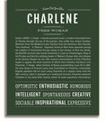 Charlene | Name Art Print – Name Stories