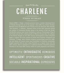 Charlene | Name Art Print – Name Stories