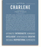 Charlene Personalized Name Meaning Art Prints – Name Stories
