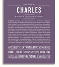 Charles Personalized Name Meaning Art Prints – Name Stories