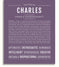 Charles Personalized Name Meaning Art Prints – Name Stories